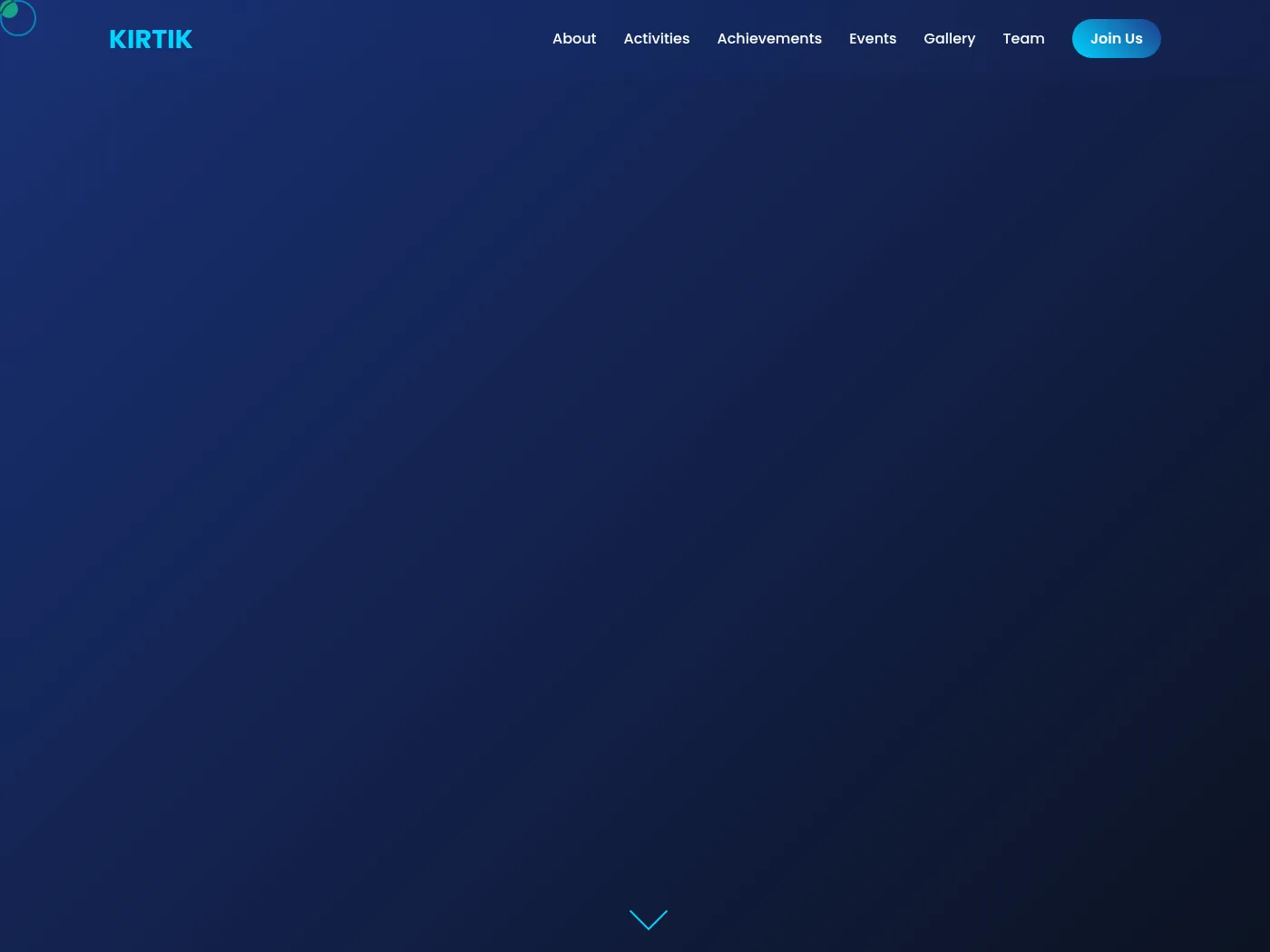 KIRTIK Club Modern Landing Page