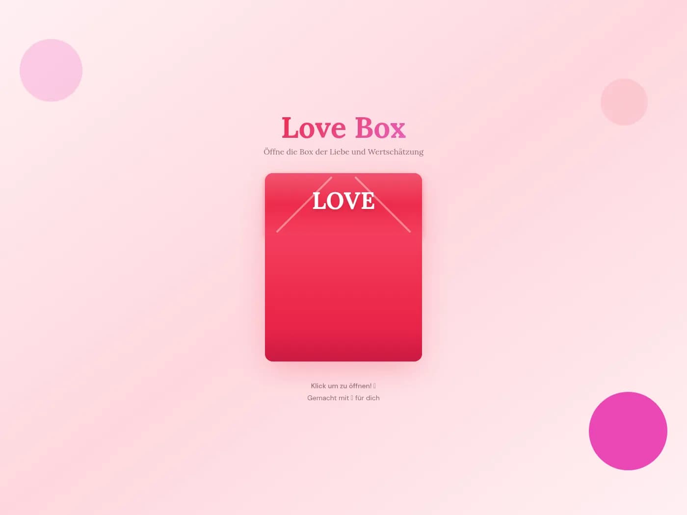 Kleine Love-Box