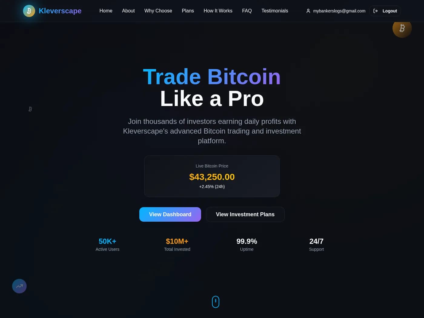 Kleverscape Bitcoin Investment Platform