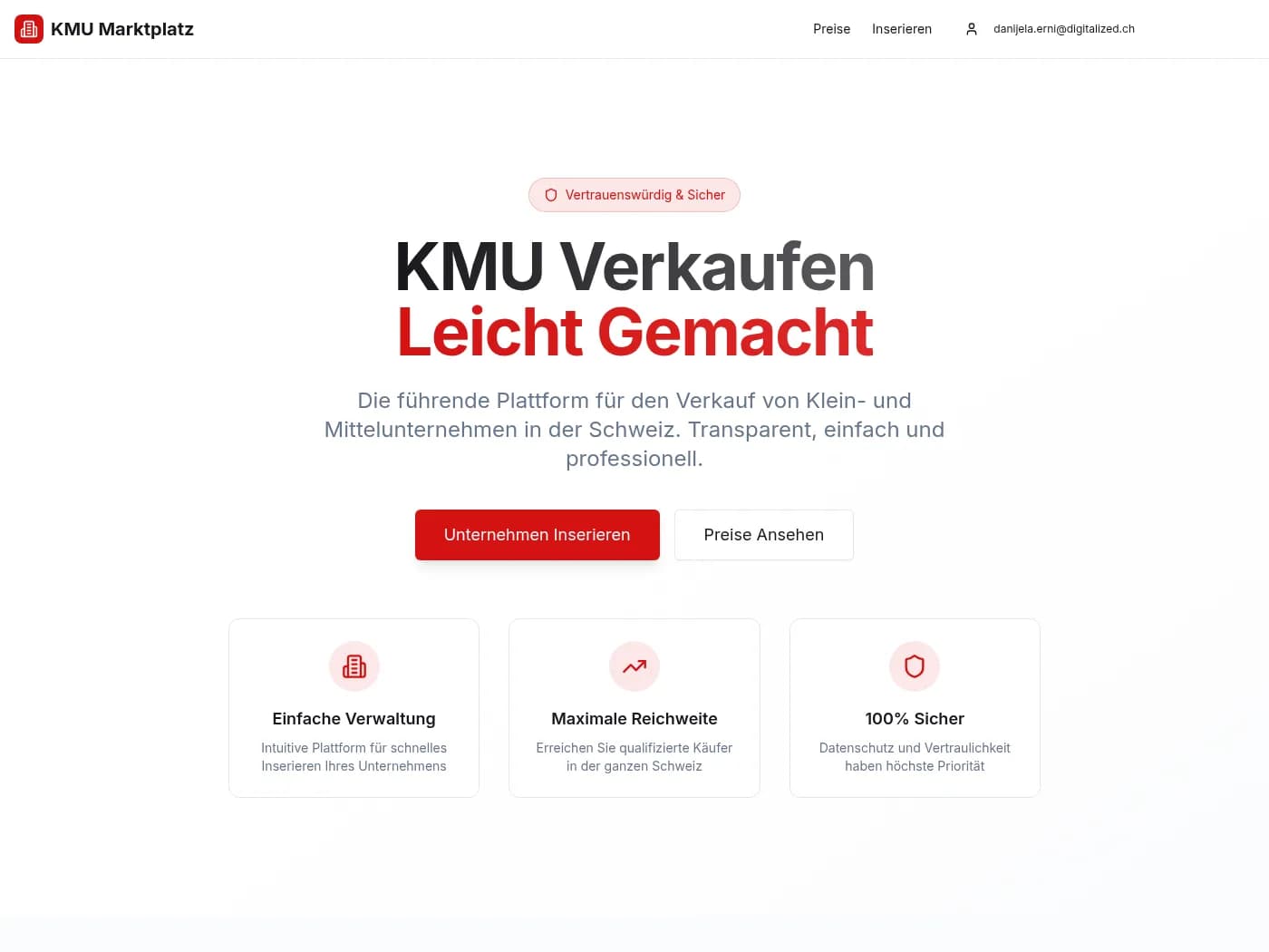 KMU Verkaufsplattform Schweiz