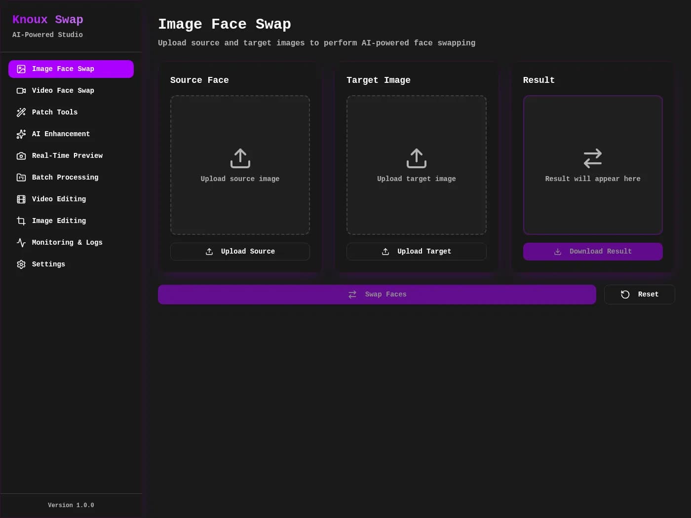Knoux Swap – AI-Powered Face & Video Swap Studio