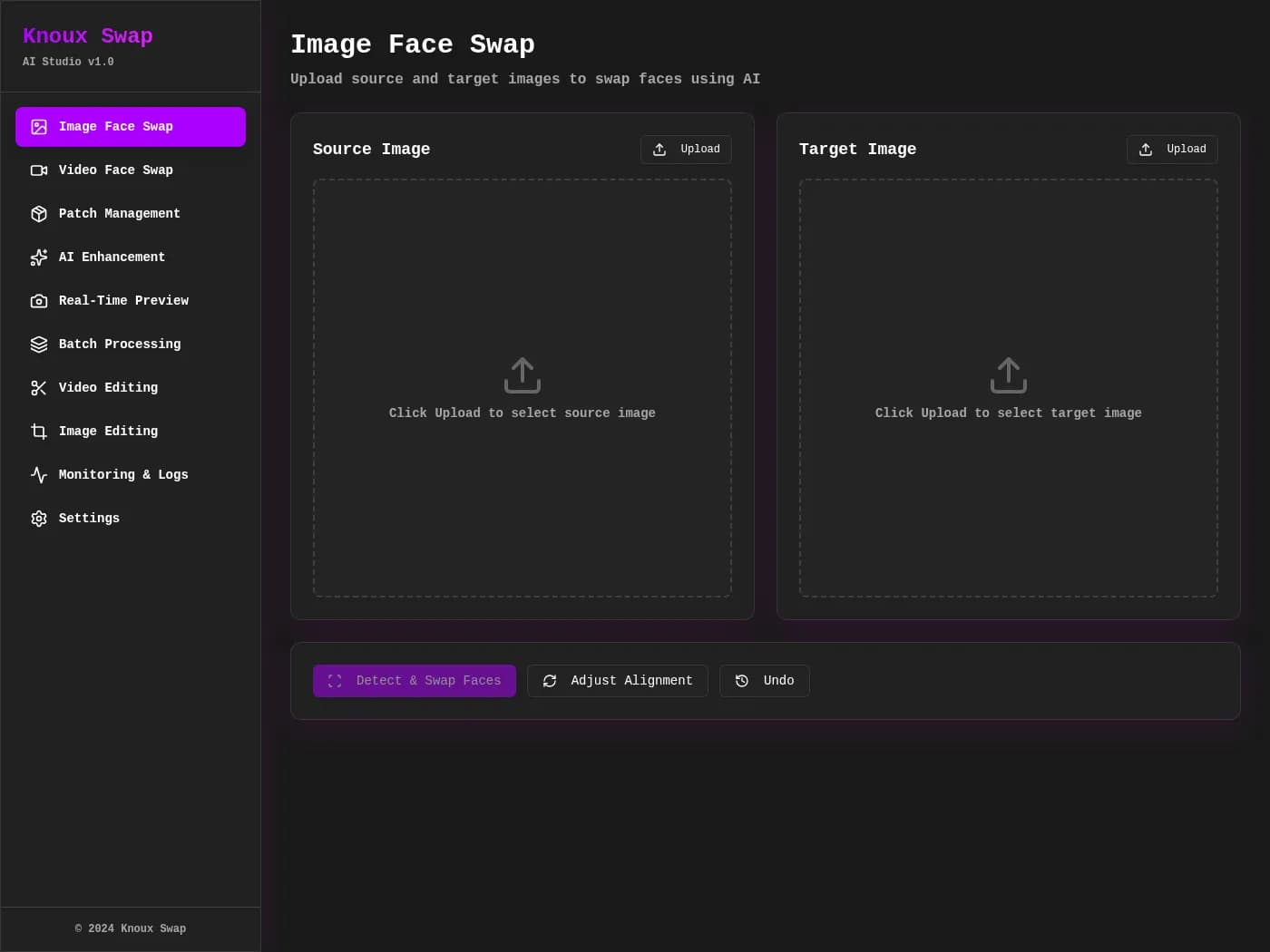 Knoux Swap: AI-Powered Face & Video Swap Studio