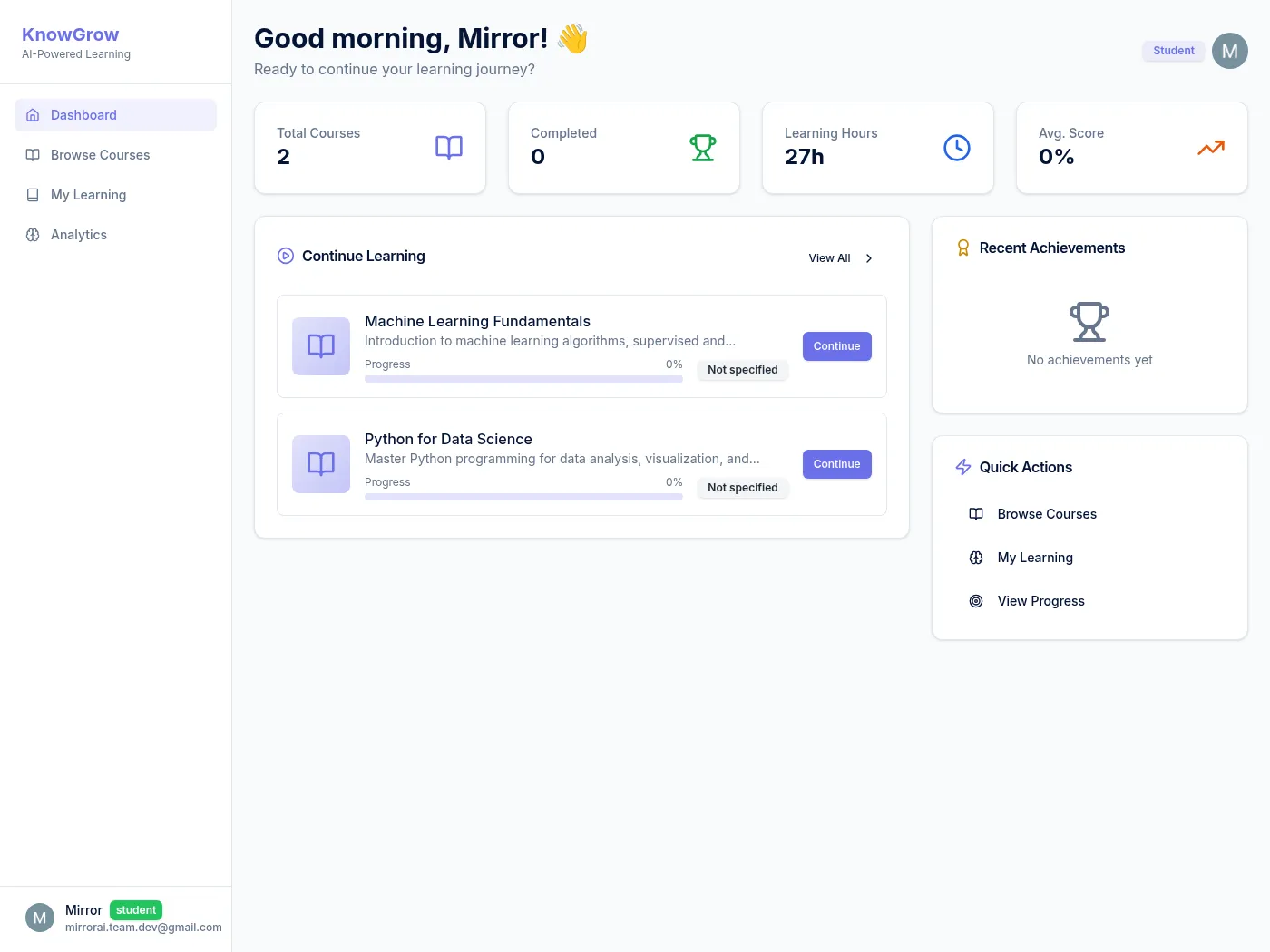 KnowGrow: AI-Powered Adaptive Educational Platform