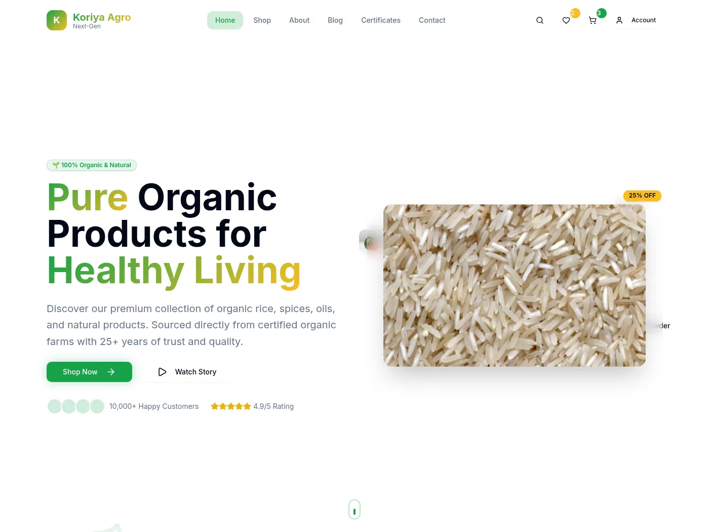 Koriya Agro Next-Gen Web Portal
