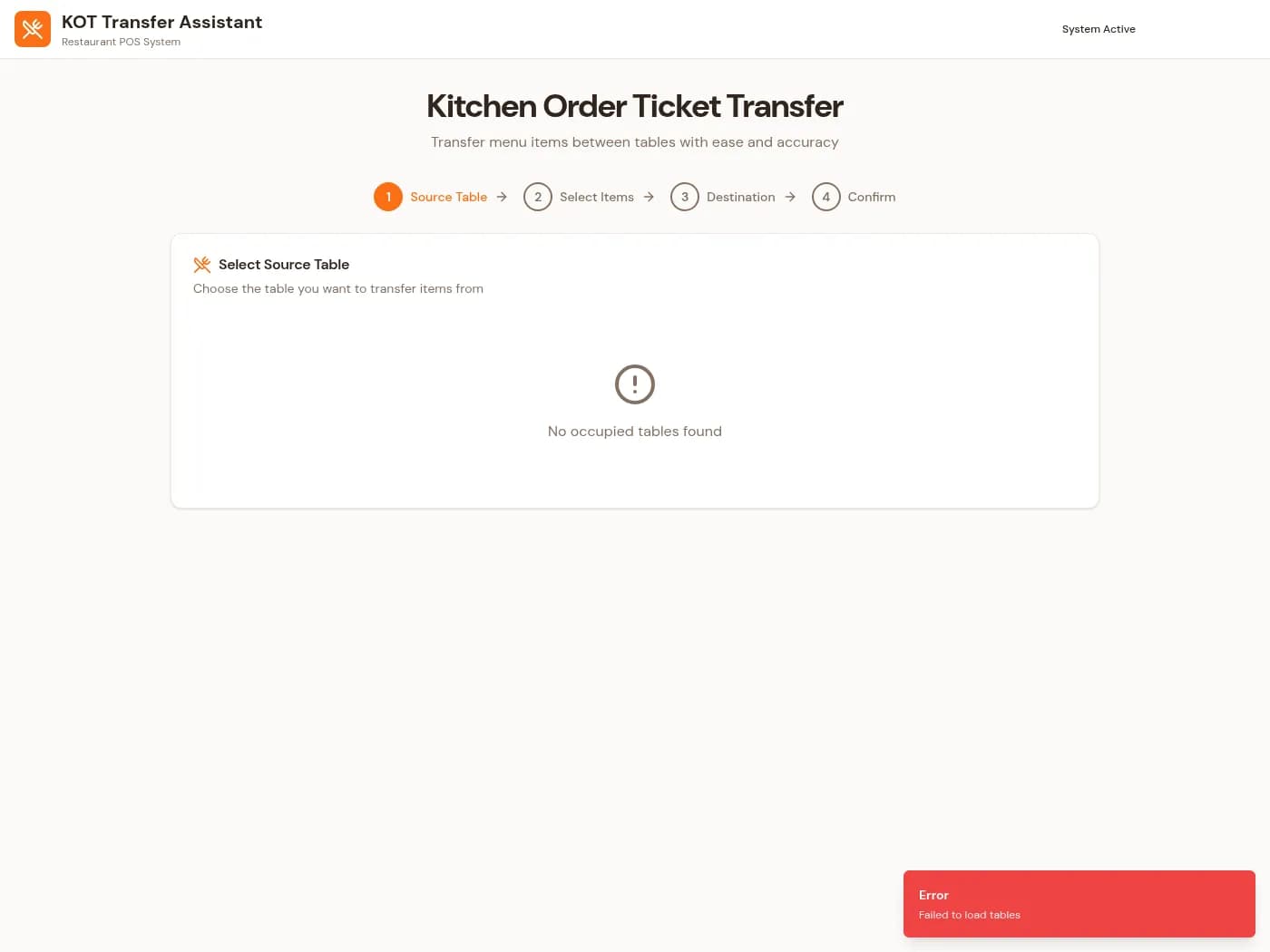 KOT Transfer Assistant for Restaurant POS Systems