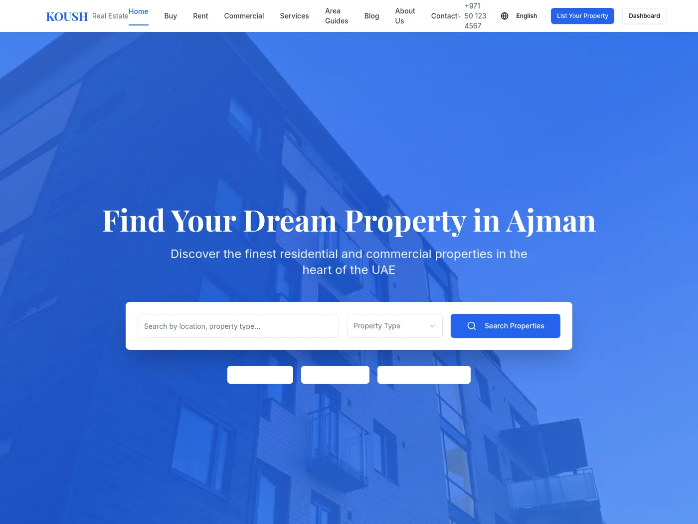 KOUSH Real Estate Digital Platform & Admin Dashboard