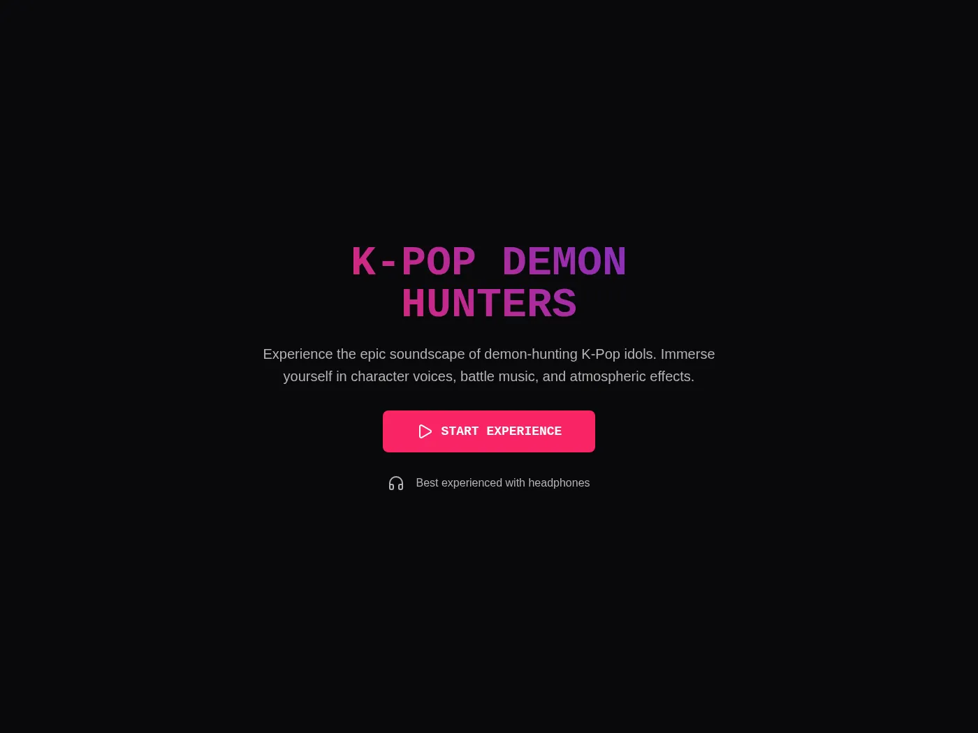 K-Pop Demon Hunters Audio Experience