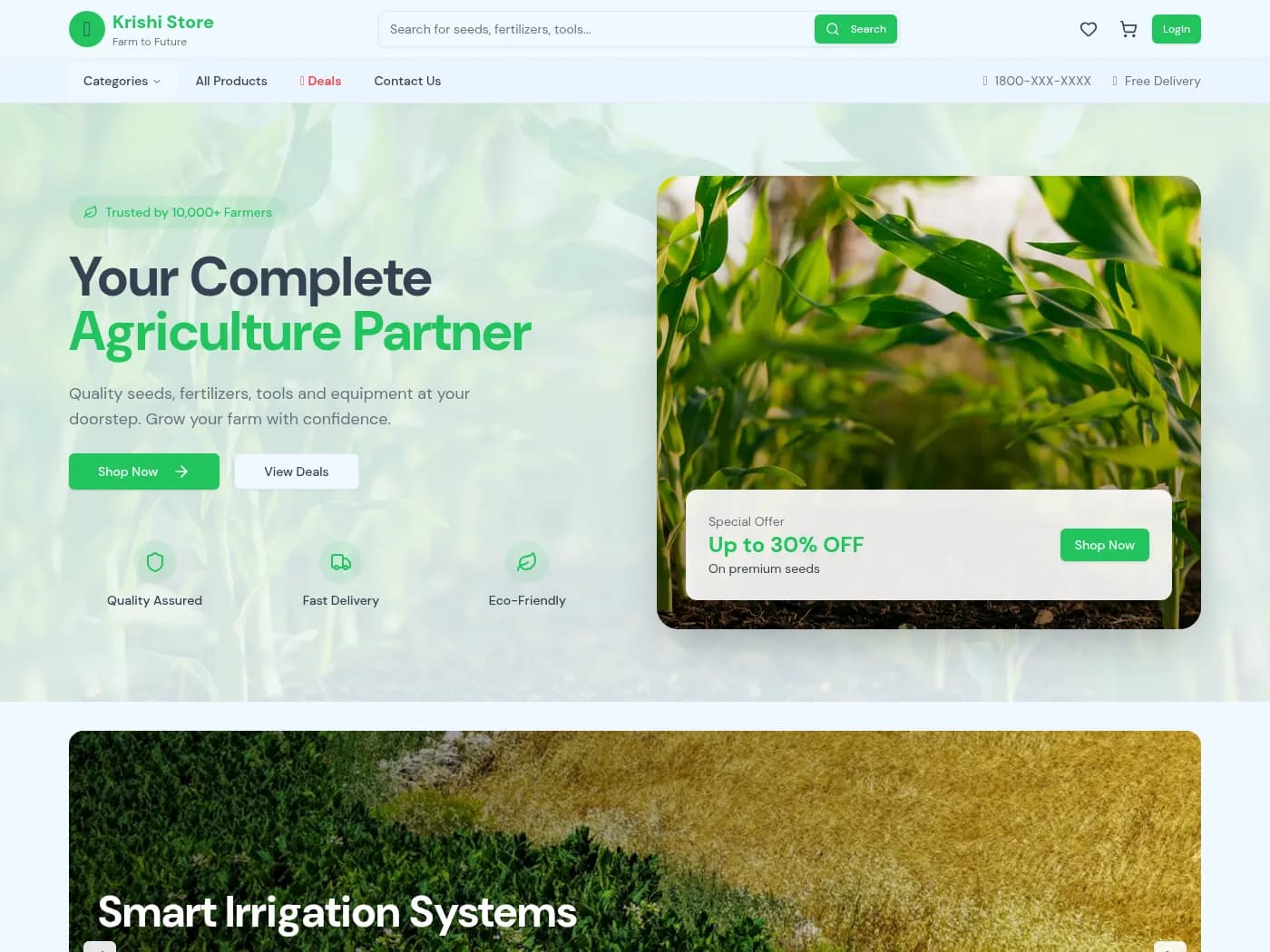 Krishi Store E-commerce UI Kit