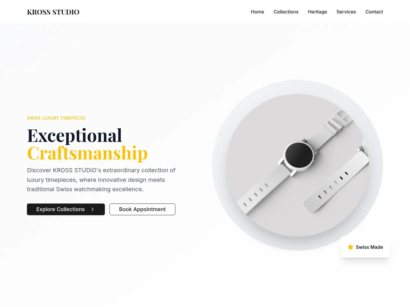 KROSS STUDIO Premium Watch Website