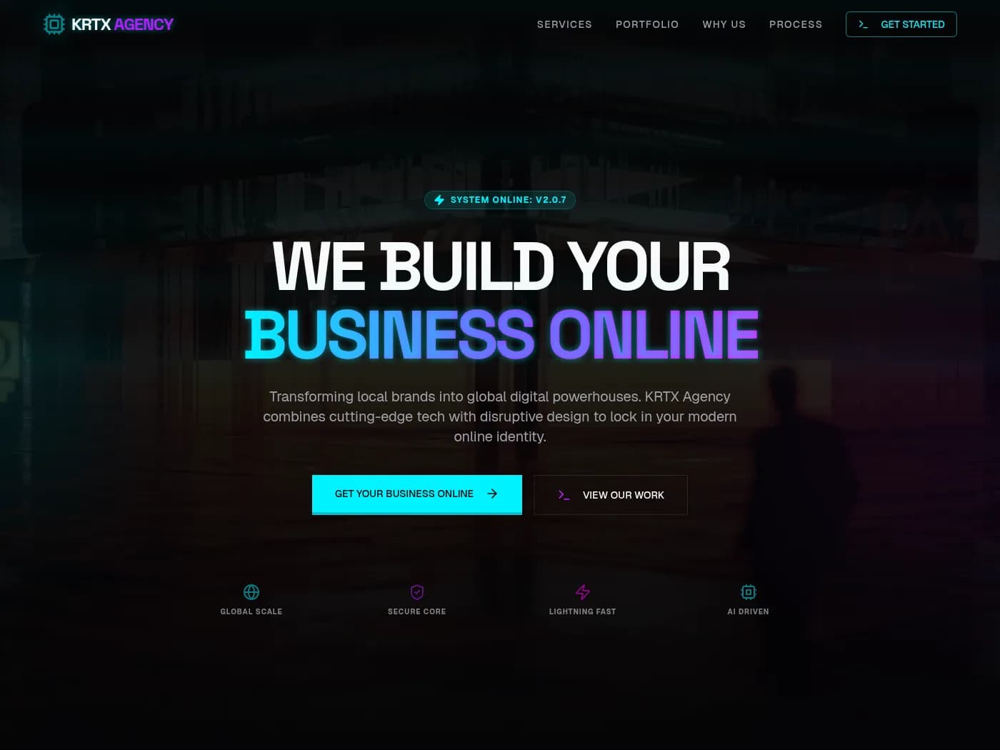 KRTX Agency Cyberpunk Portfolio