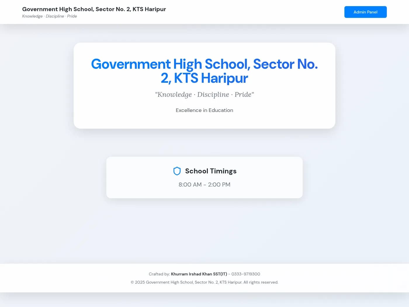 KTS Haripur School Timetable & Vacancy Allocation Portal