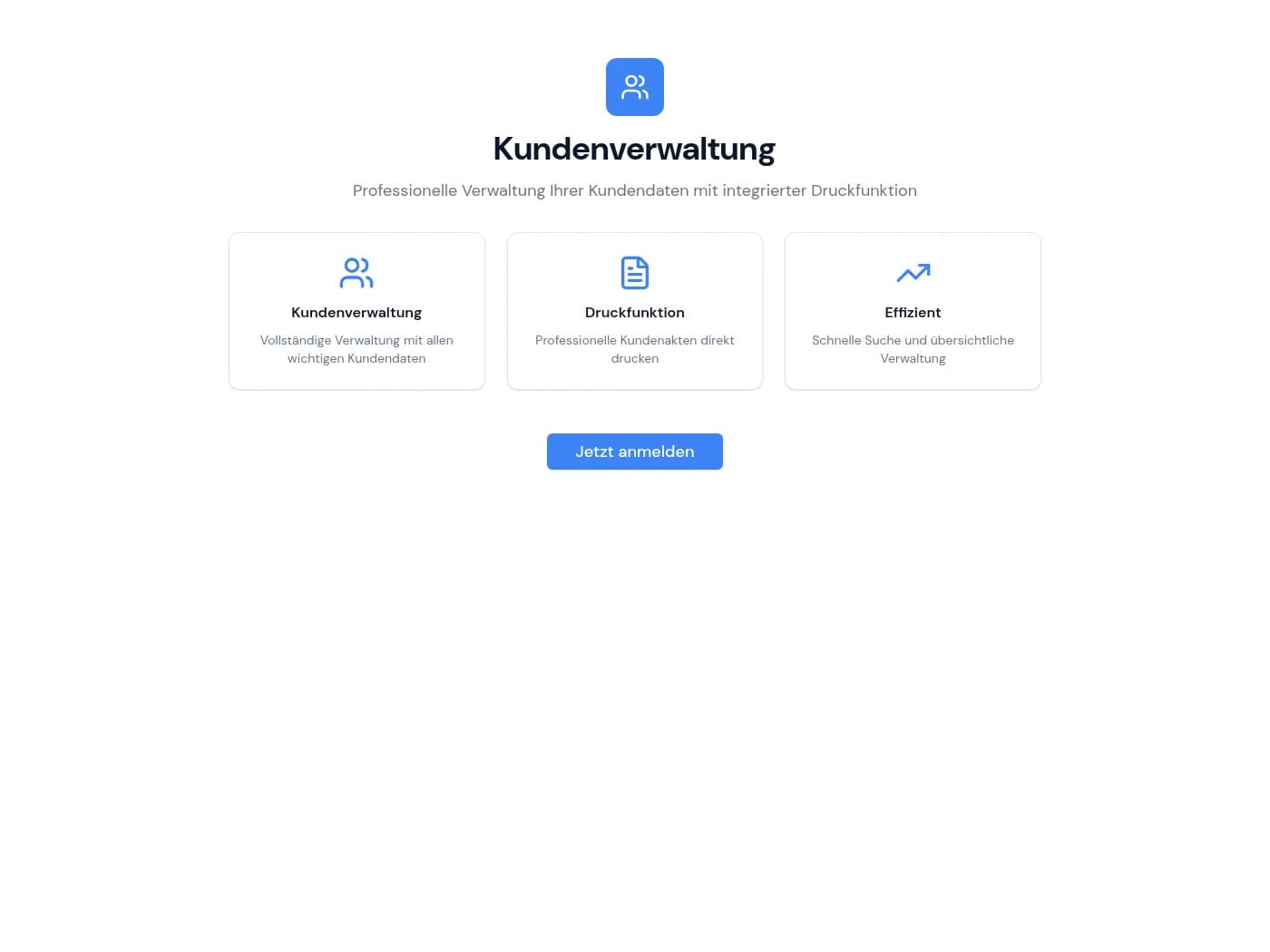 Kundenverwaltungs-App mit Druckfunktion