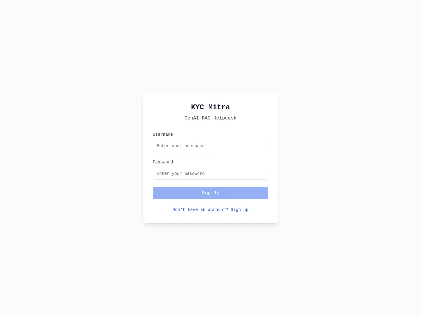 KYC Mitra: GenAI RAG Helpdesk Powered by IBM Watson and AWS Titan