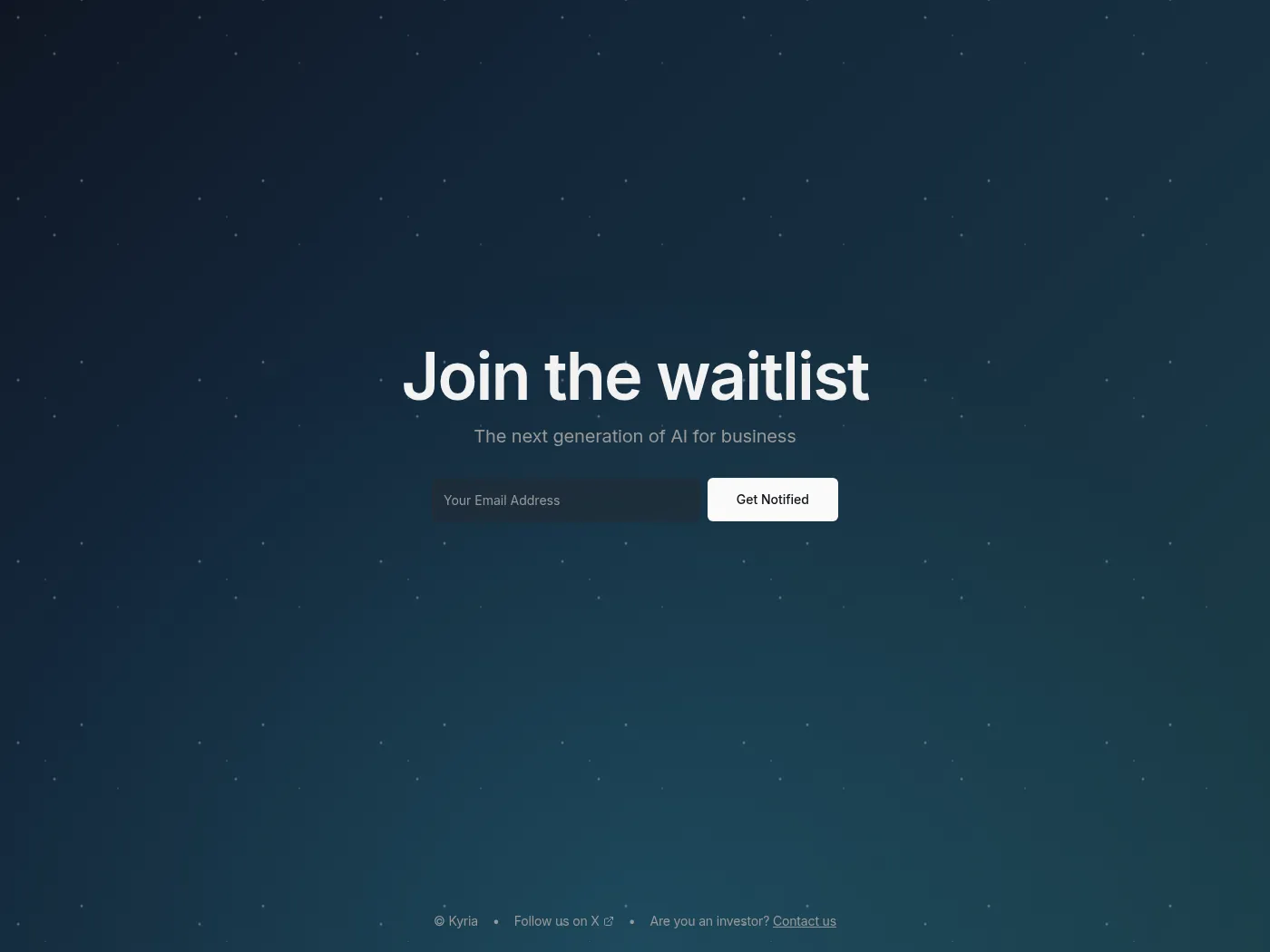 Kyria AI Web App Clone