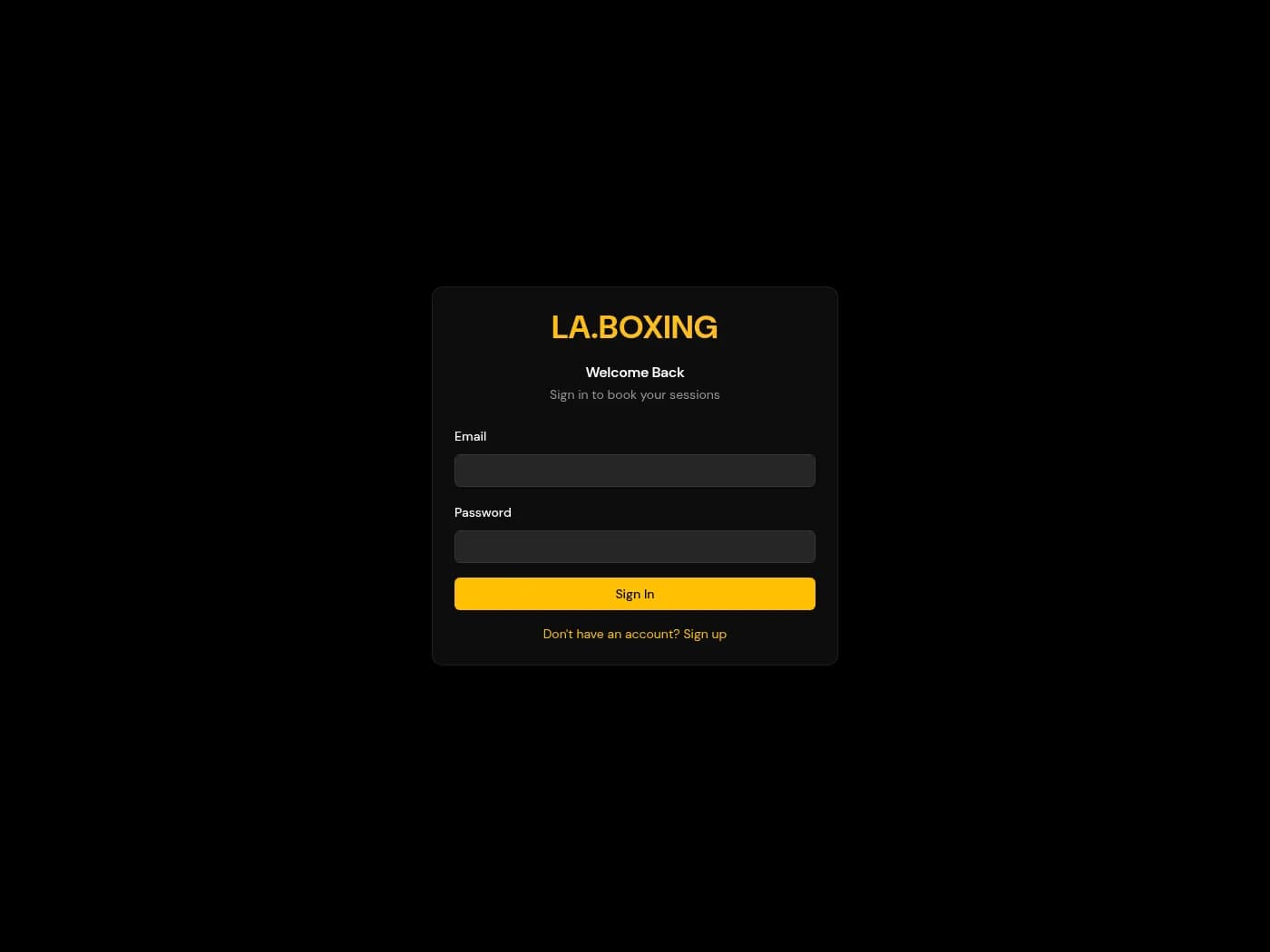 LA.Boxing Private Session Booking App