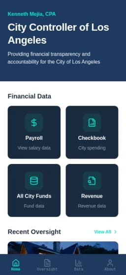 LA City Controller Mobile App