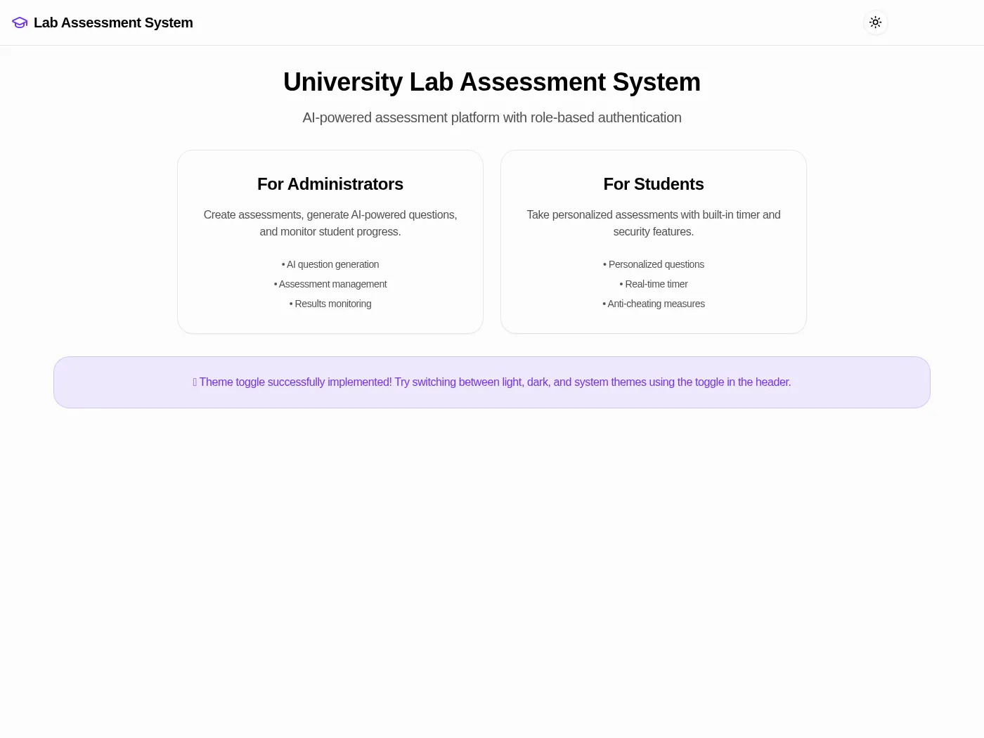 Lab Assessment AI System for Universities