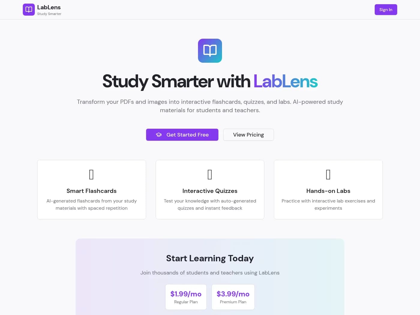 LabLens - All-in-One Study Guide with Flashcards, Quizzes, Labs & More