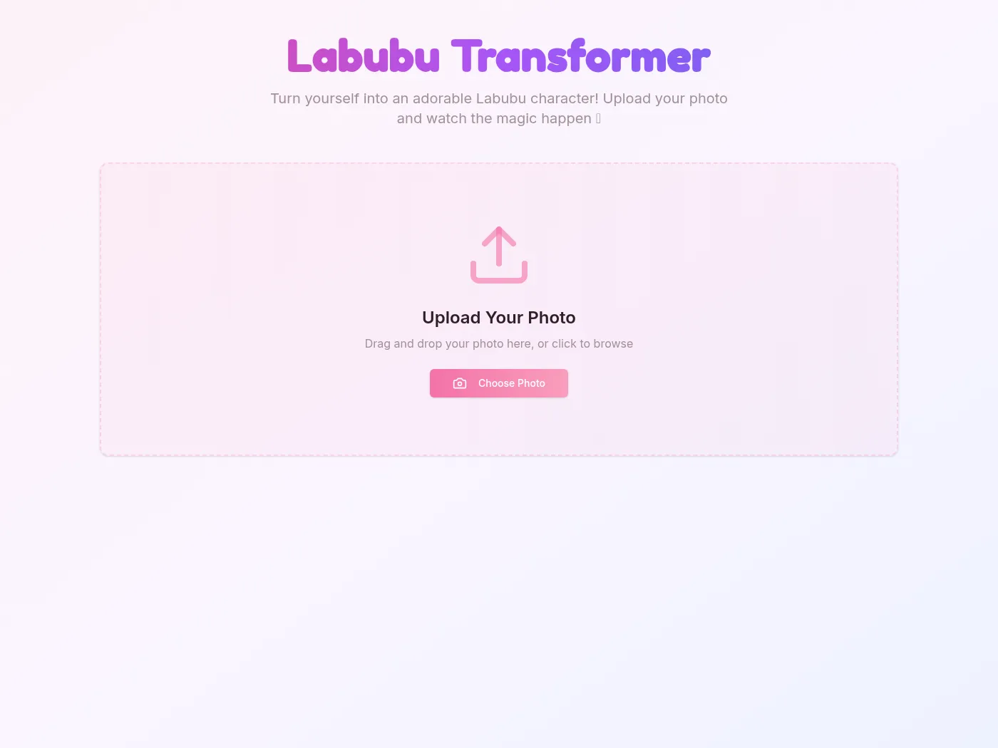 Labubu Transformation Web App