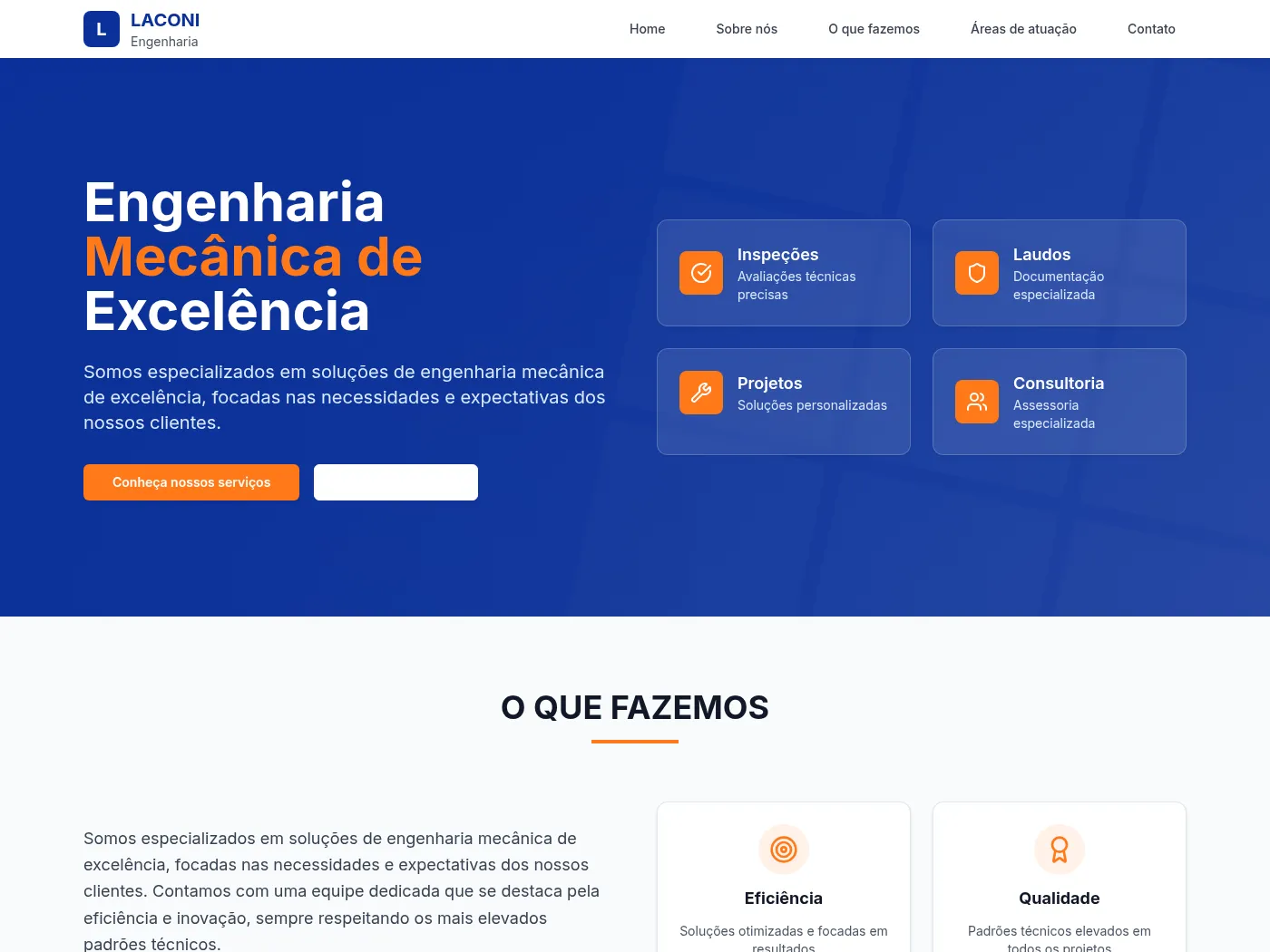 Lacon Engenharia Company Website
