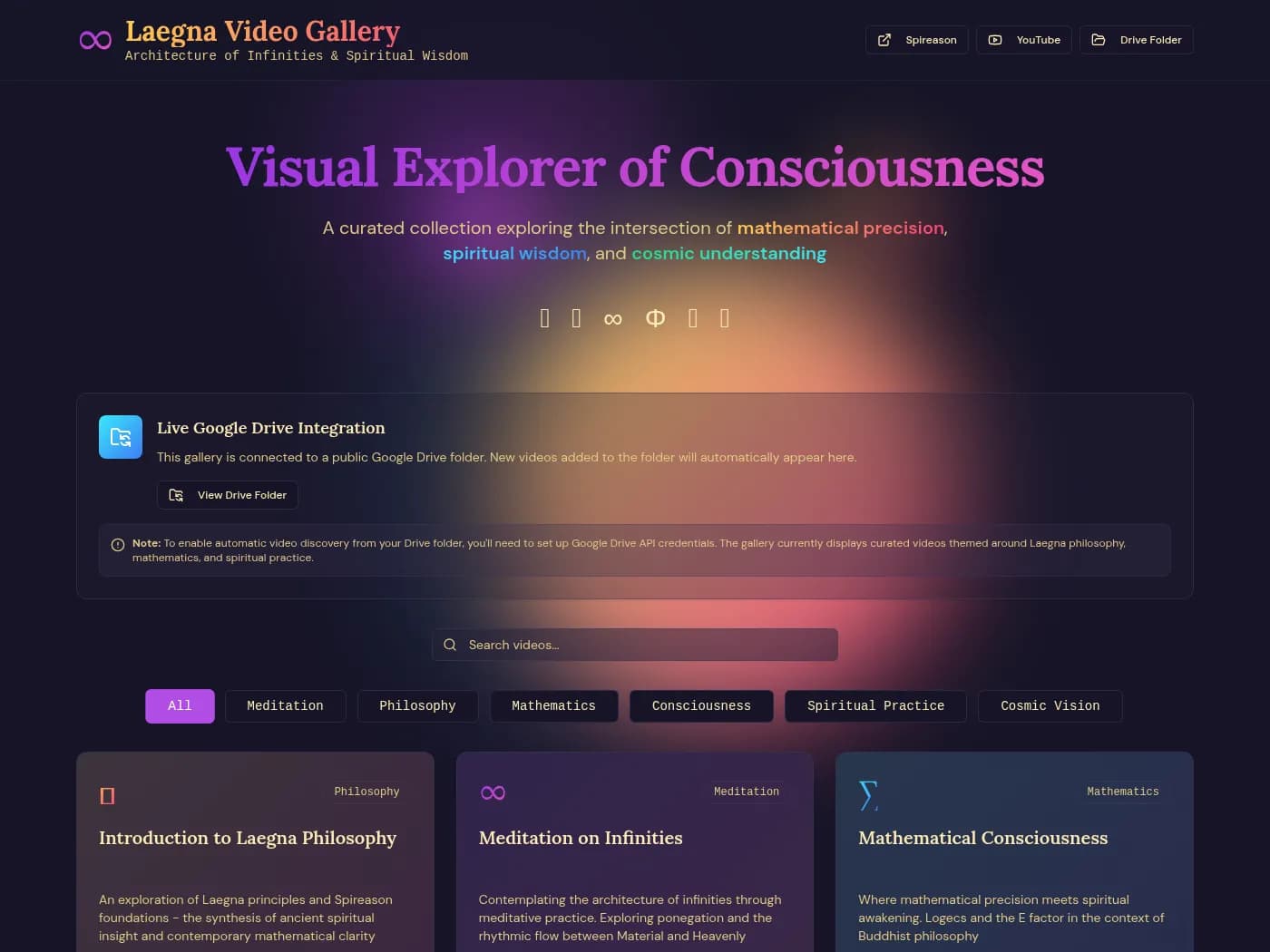 Laegna Video Gallery & Curated Visual Explorer