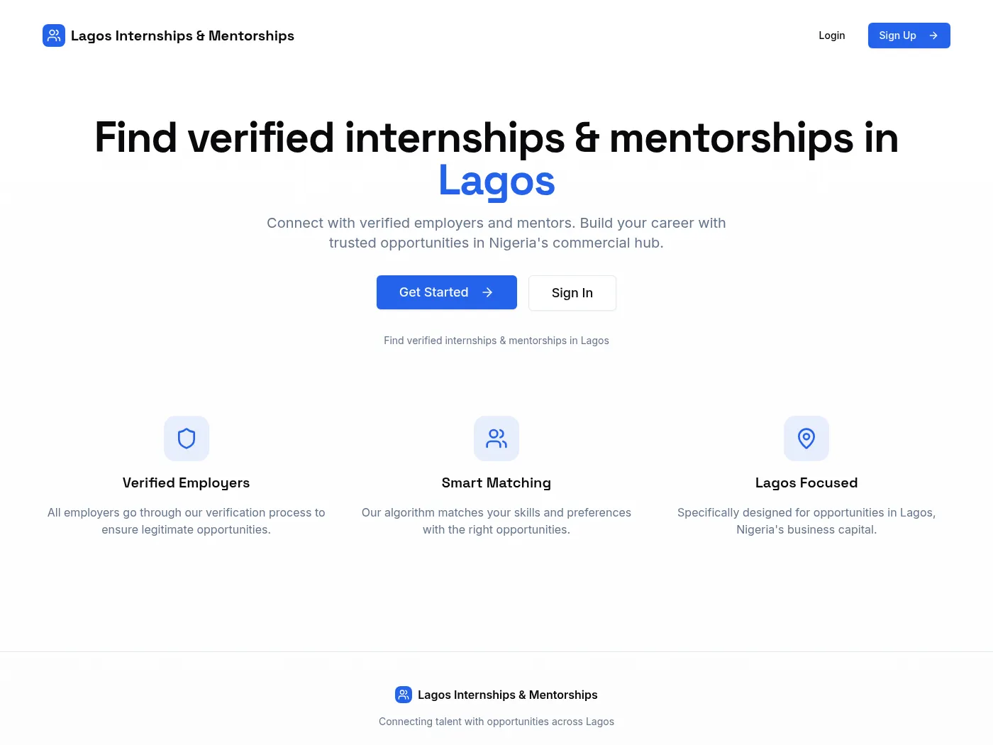 Lagos Internships & Mentorships No-Code Workspace