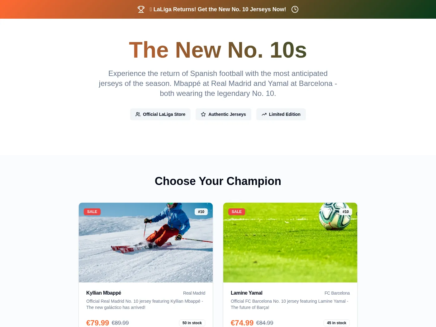 LaLiga No.10s E-Commerce Hub