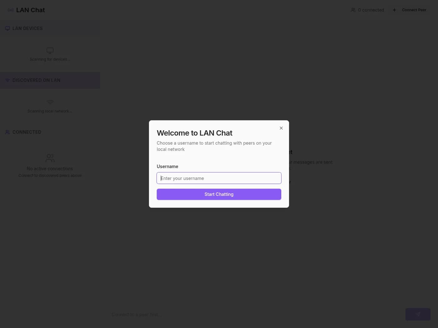 LAN Peer-to-Peer Chat