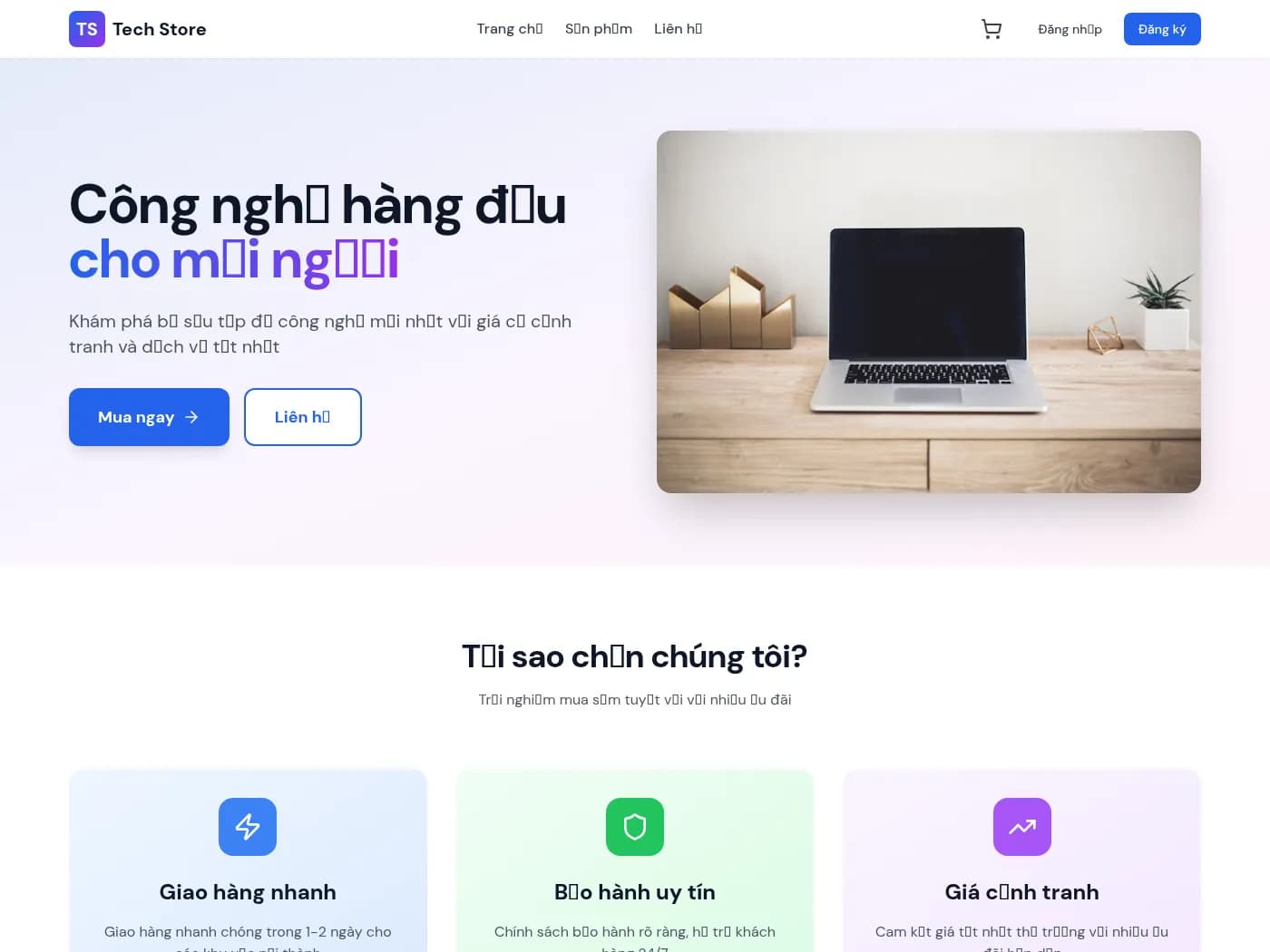 LAN-Ready E-Commerce Web Demo for Technology Products