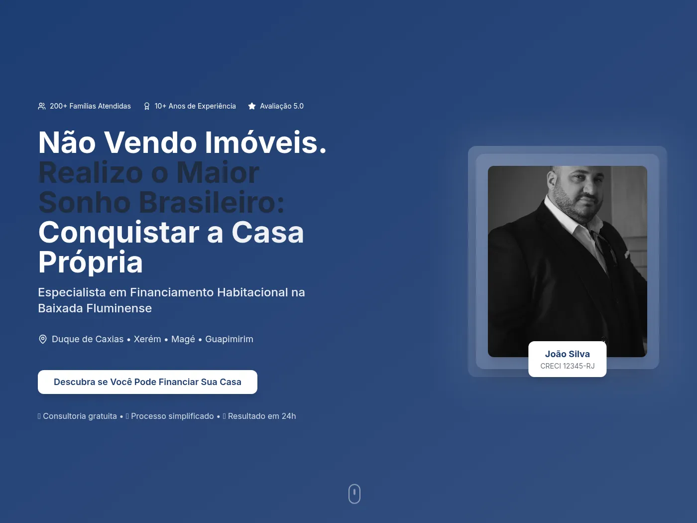 Landing Page Profissional para Corretor Imobiliário na Baixada Fluminense