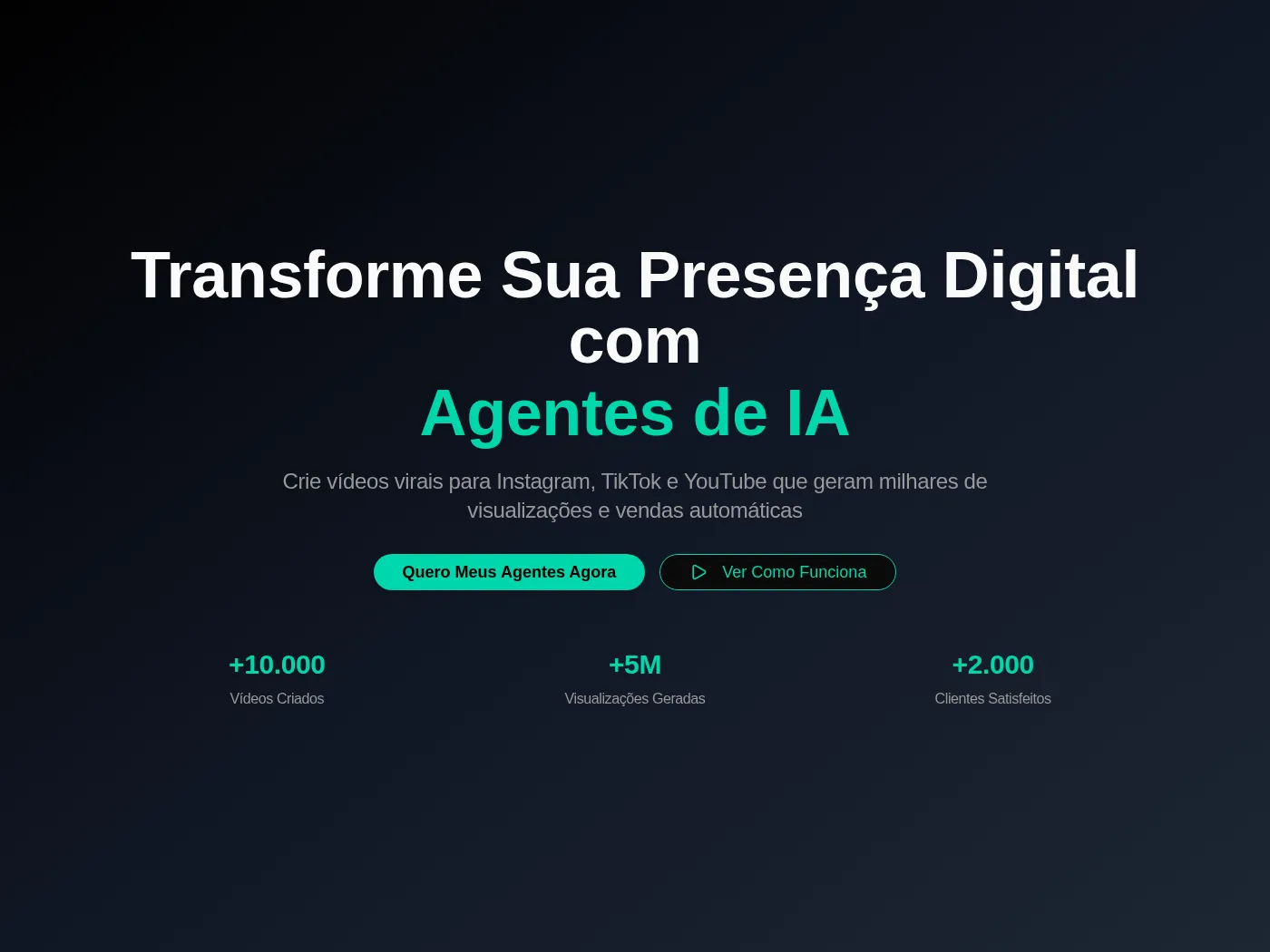 Landing Page Inspirada em KitAgentes