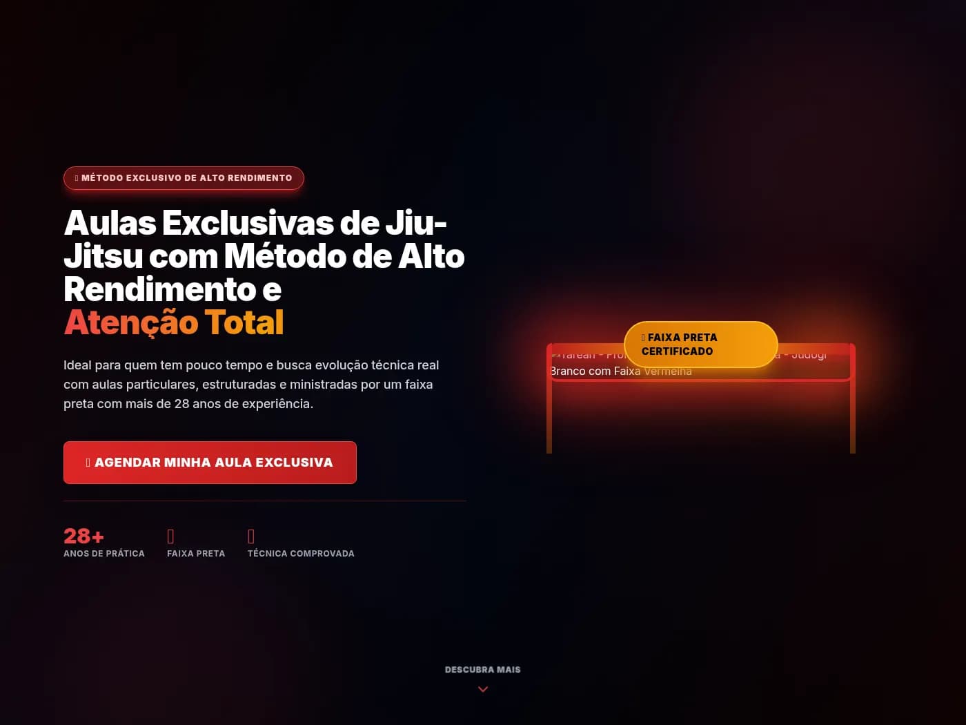 Landing Page Moderna para Professor de Jiu Jitsu