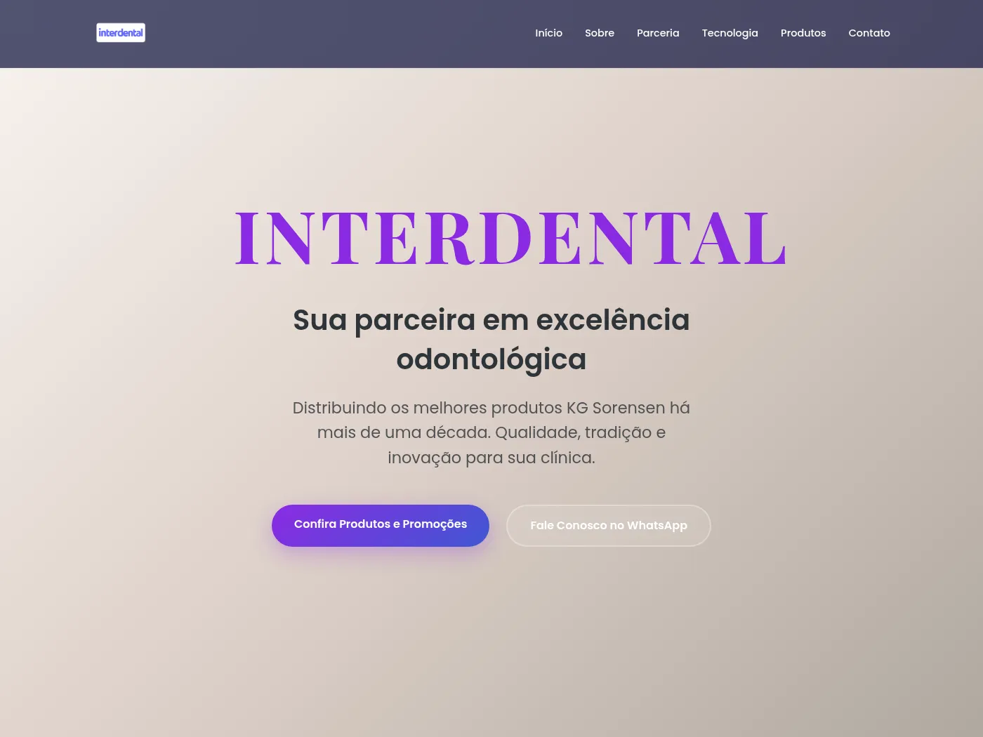 Landing Page Premium para Produtos Odontológicos KG Sorensen