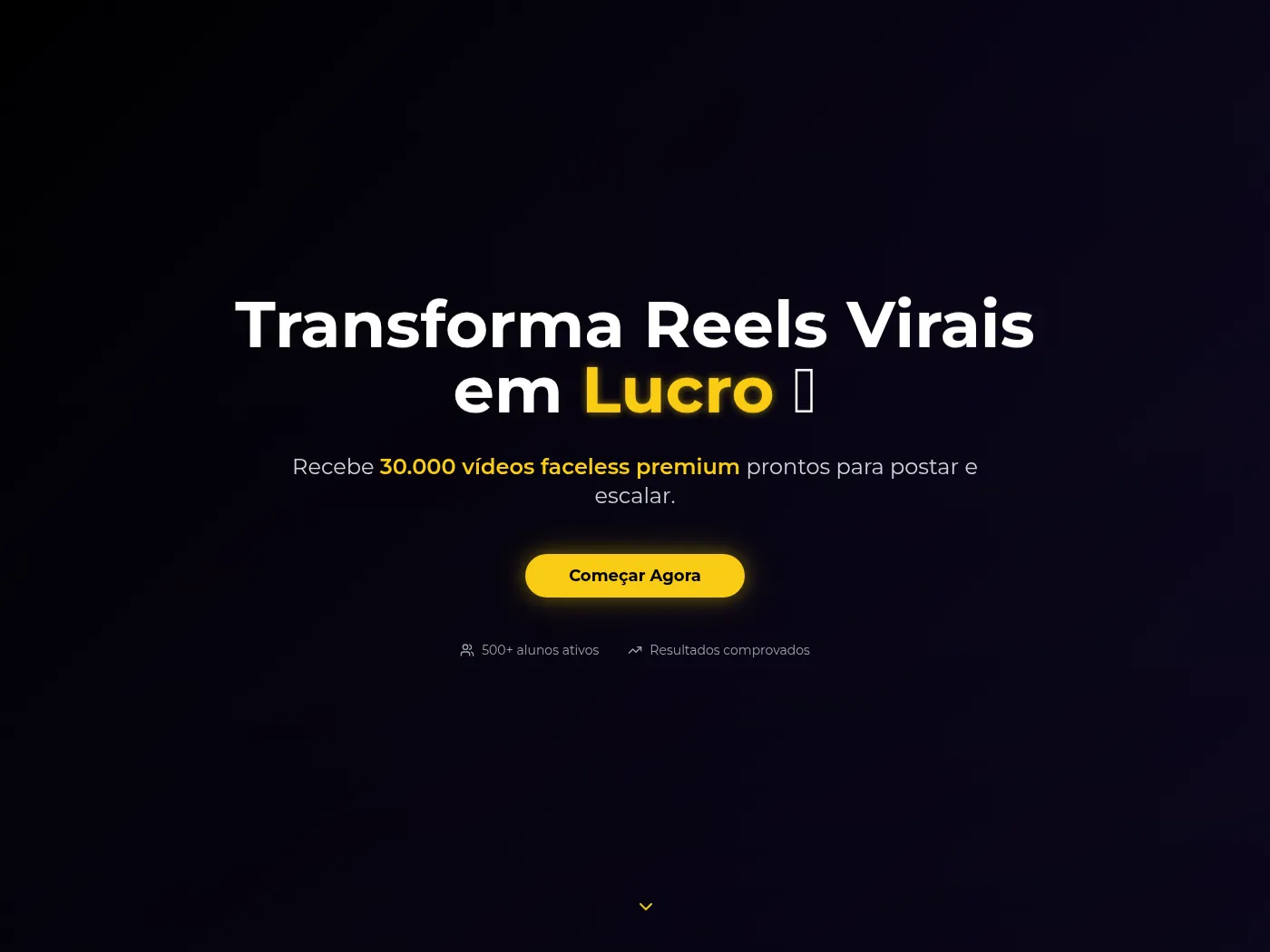 Landing Page Viral Reels Profit