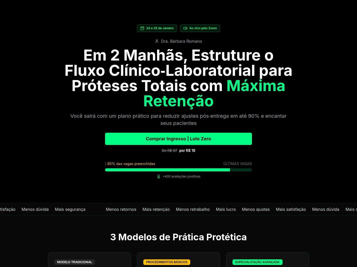 Landing Page Inspirada em Workshop e Cores de Bárbara Romano