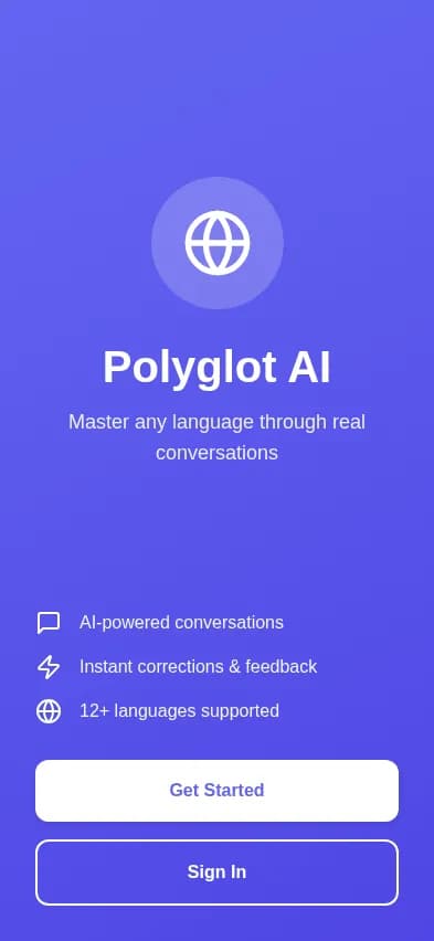 Polyglot AI - Conversational Language Learning App