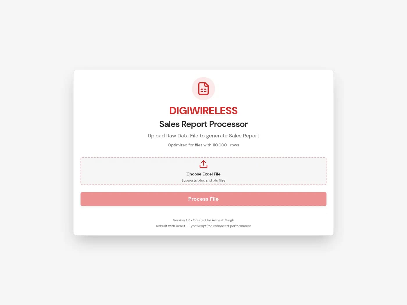 Scalable Large File Data Processor with Enhanced UI