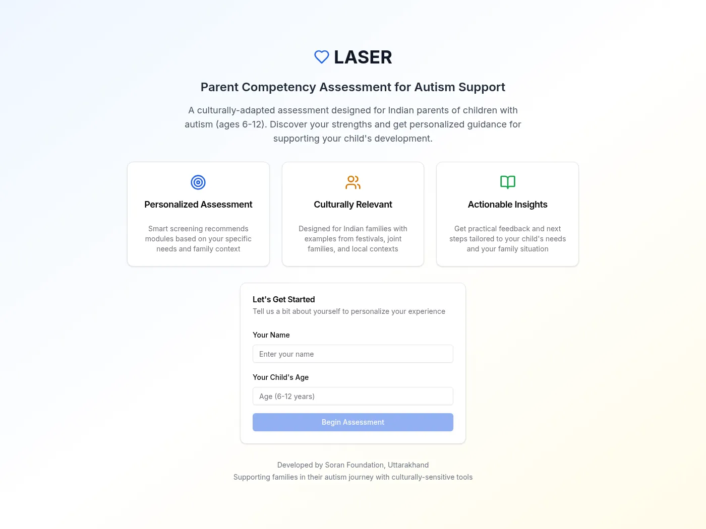 LASER Autism Parent Competency Assessment for Indian Parents