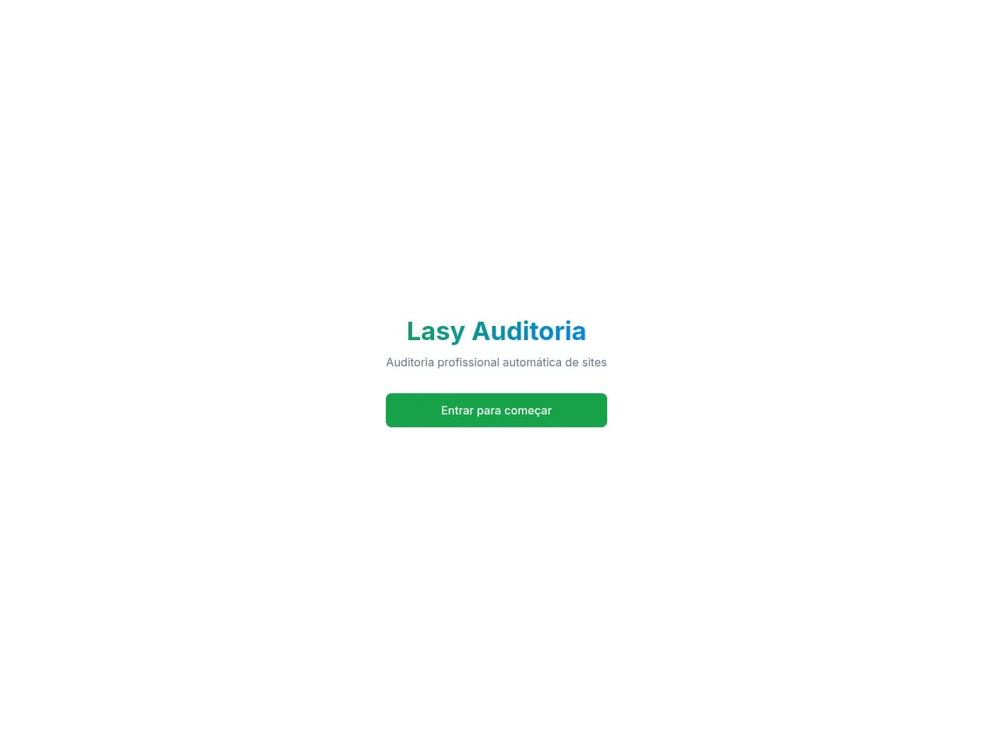 Lasy Auditoria: SaaS Automático de Análise de Sites com Pagamento por PIX