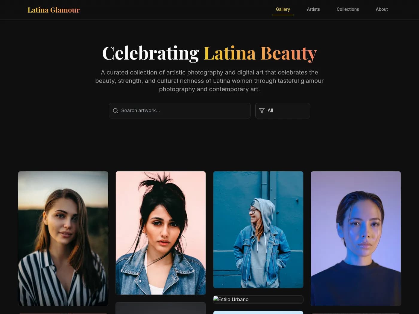 Latina Glamour Art Gallery