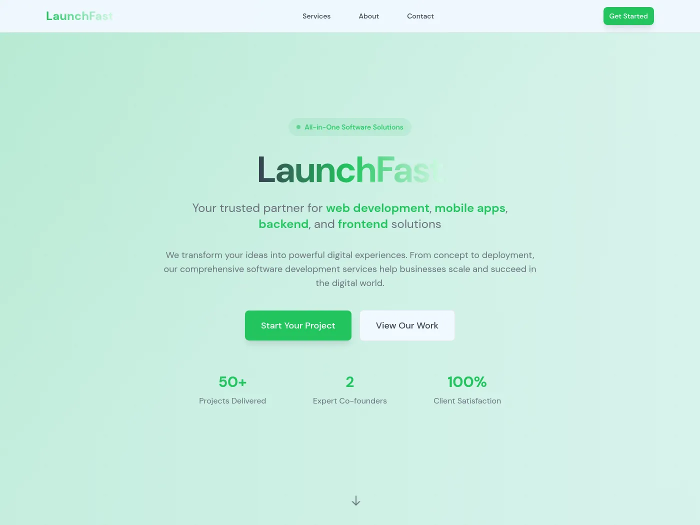 LaunchFast Company Website