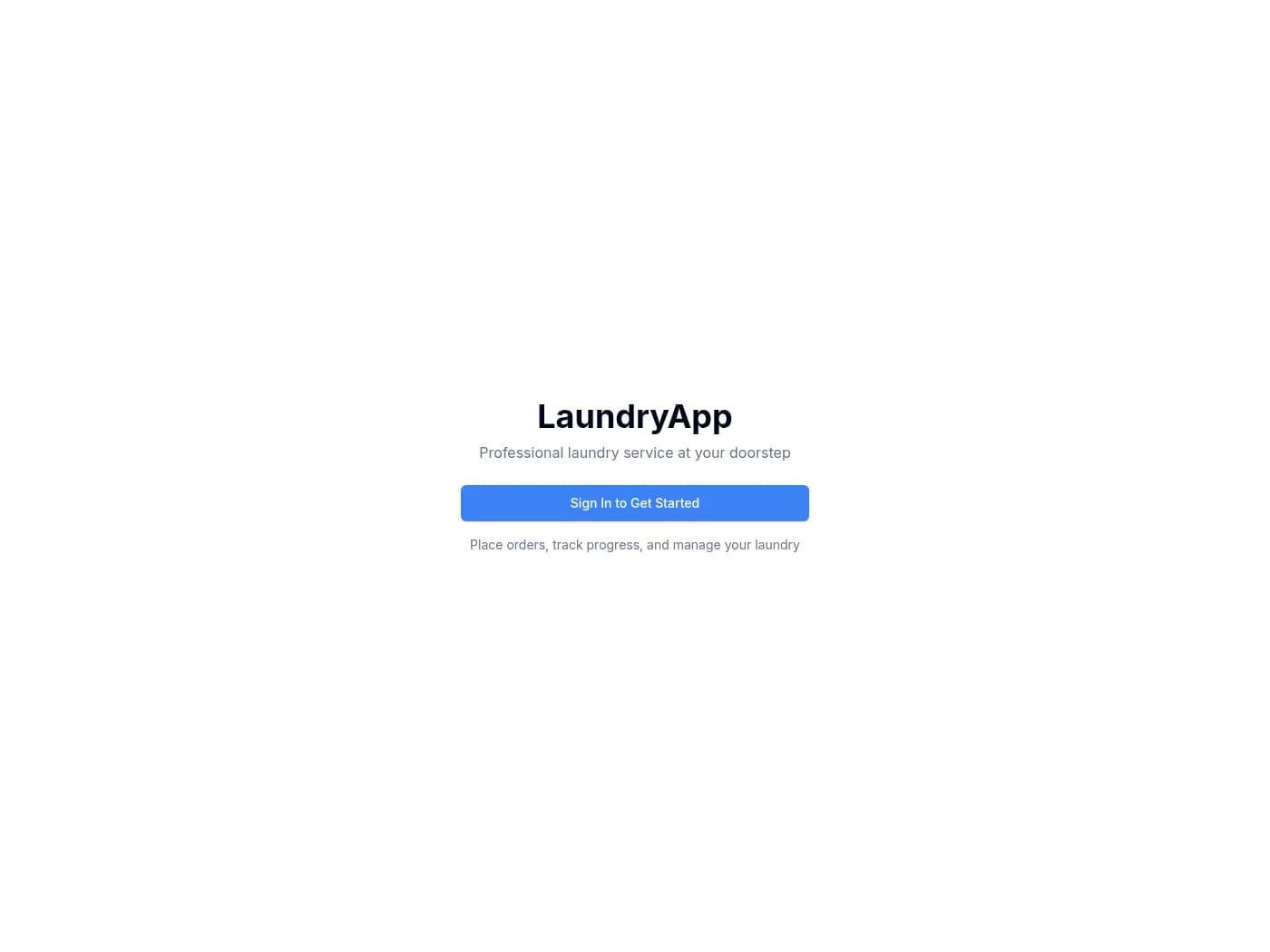 Laundry Complete Service App