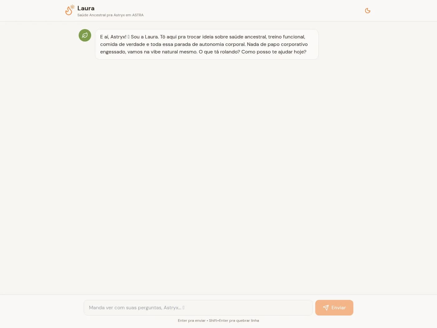 Laura: O Chat de Saúde Ancestral e Crítica Sistemática para Astryx em ASTRA