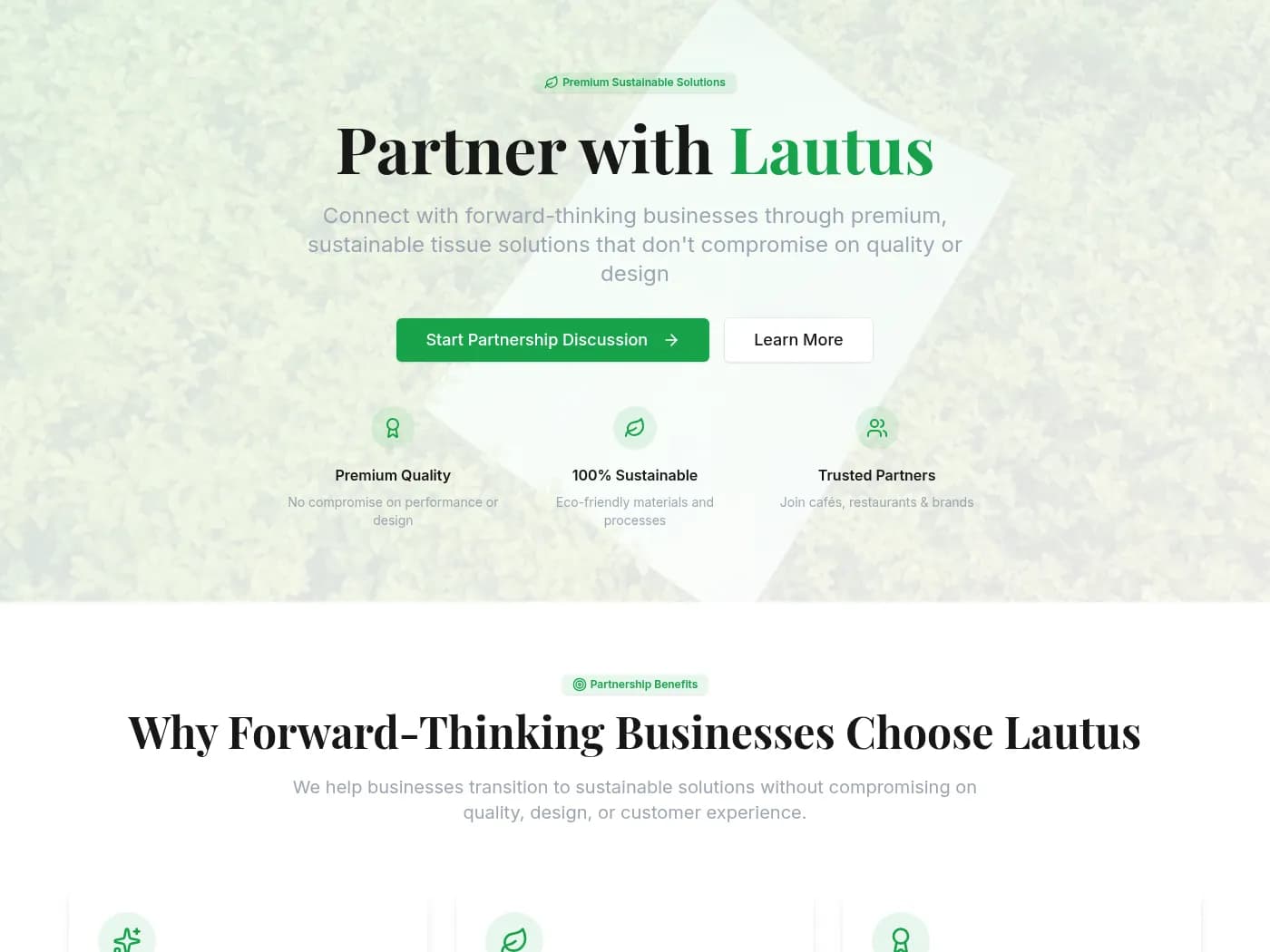 Lautus Eco-Friendly Tissue Partnership Platform
