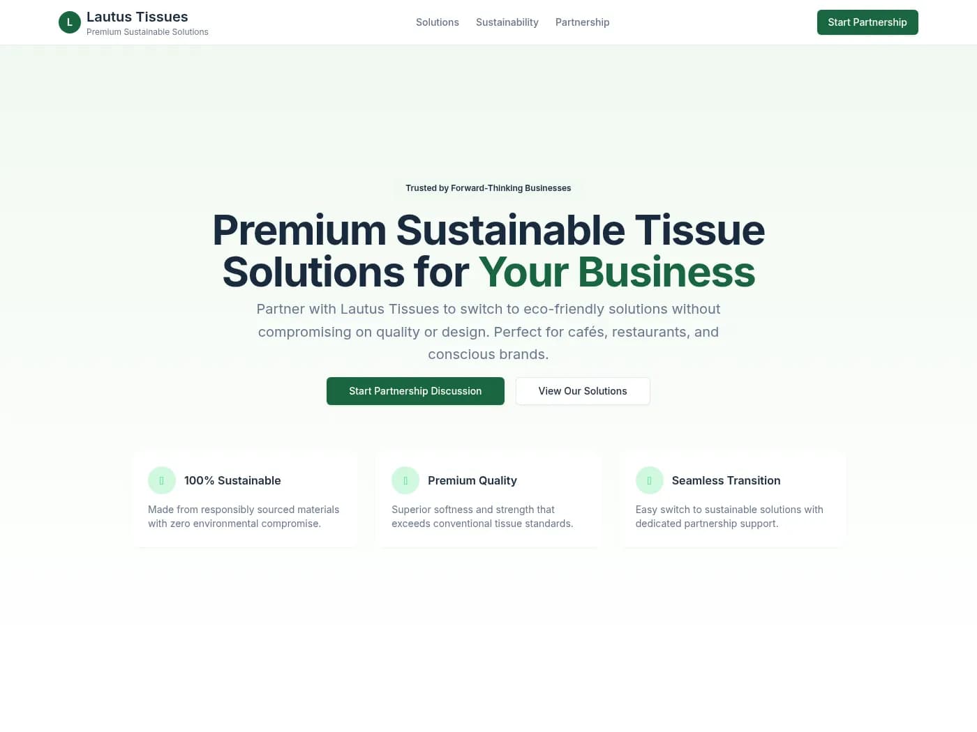 Lautus Tissues Eco-Partnership Portal