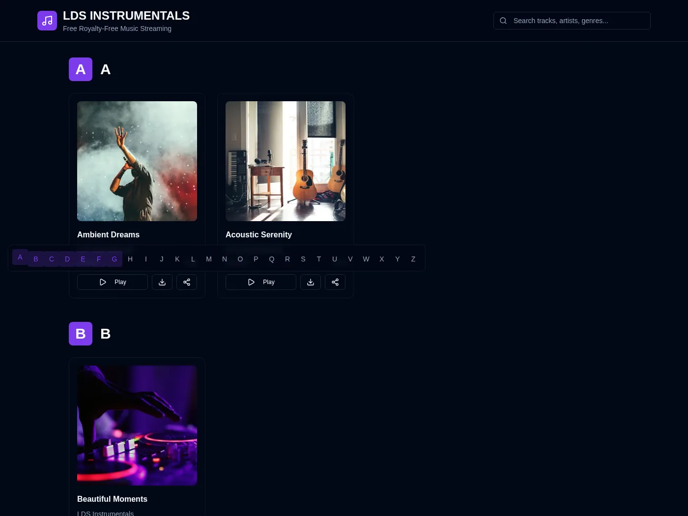 LDS INSTRUMENTALS - Free Music Streaming Platform
