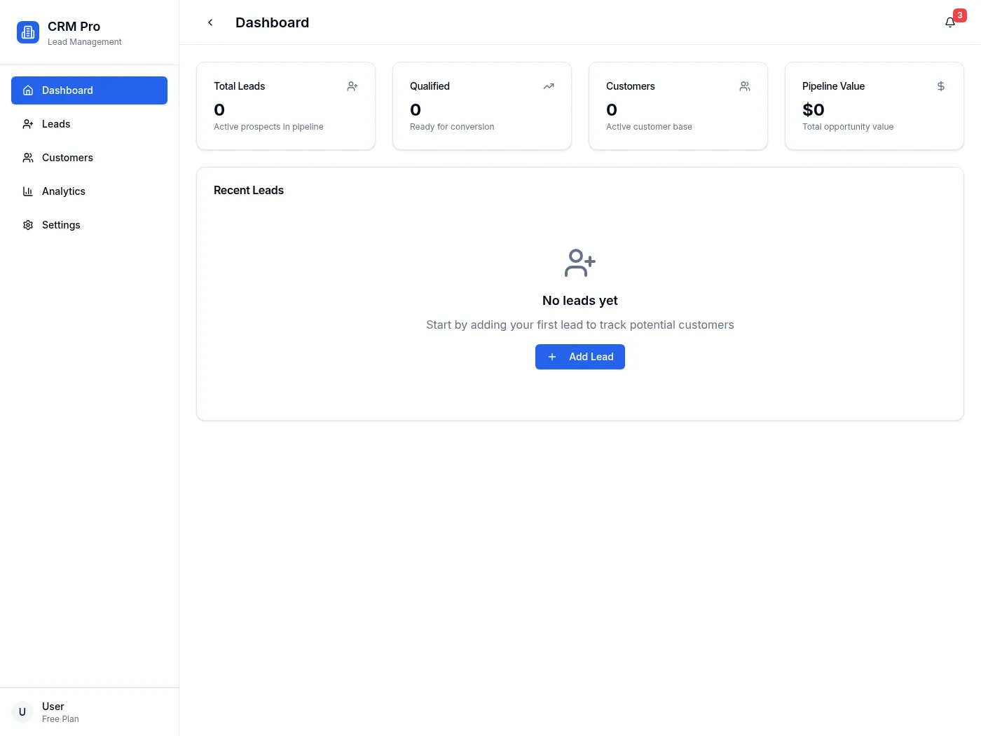 Lead & Customer Management CRM