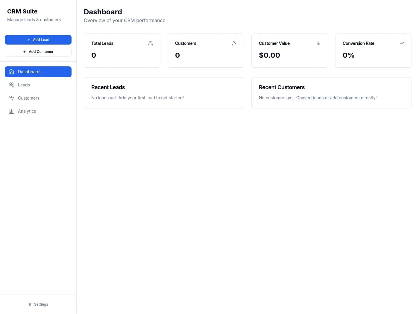 Lead and Customer CRM Suite