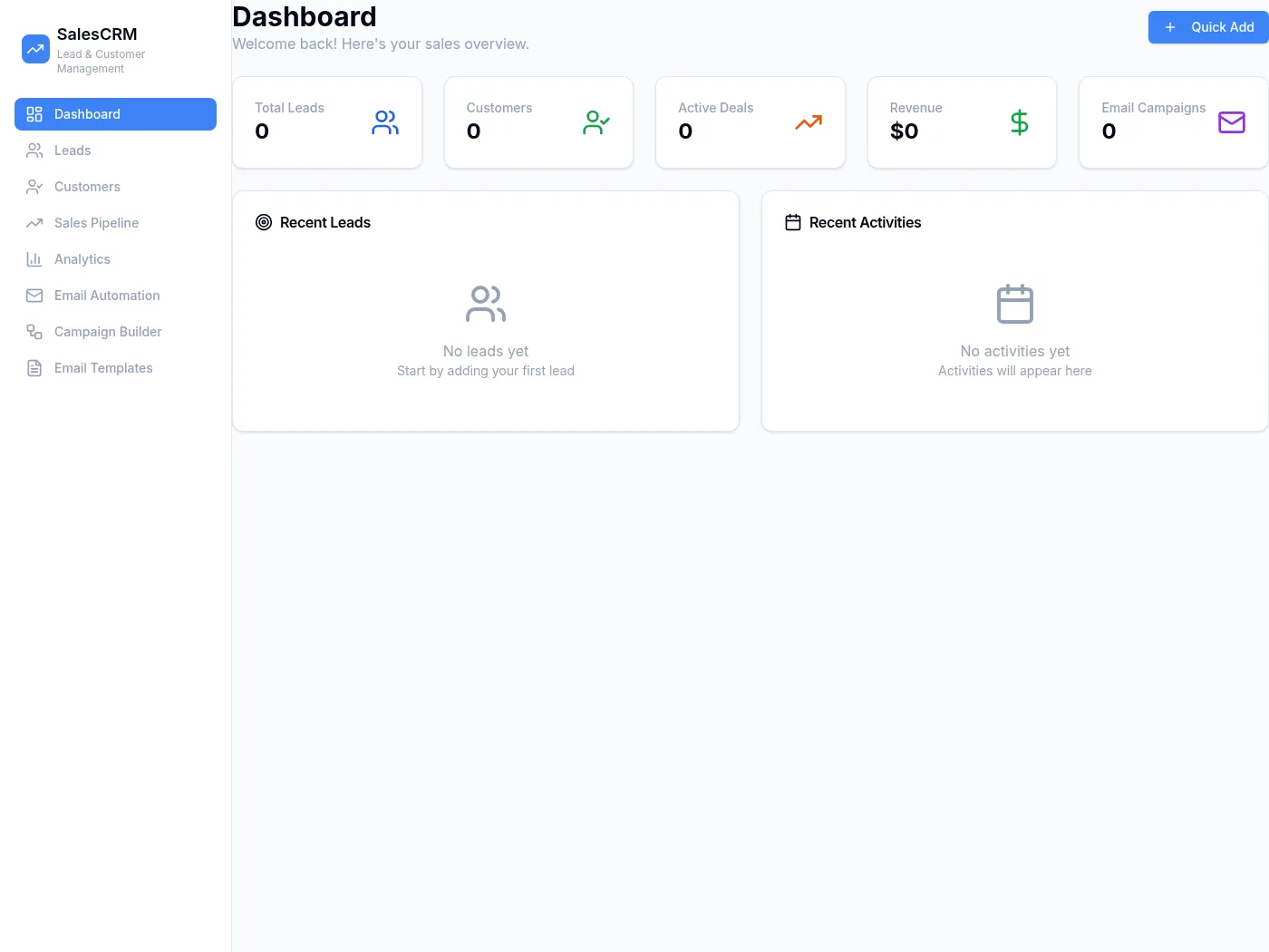 Lead & Customer Sales CRM