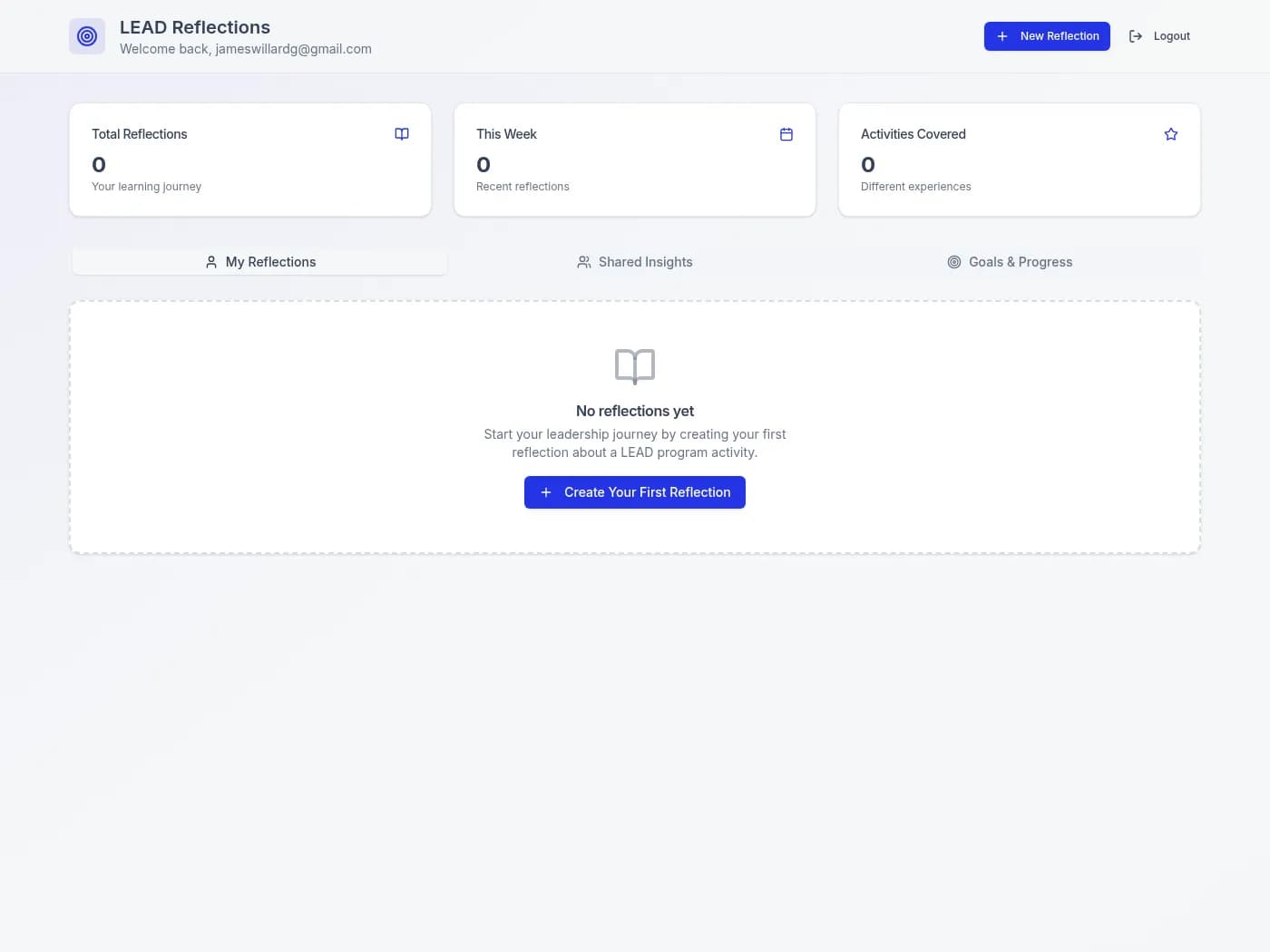 LEAD Program Reflection Web App